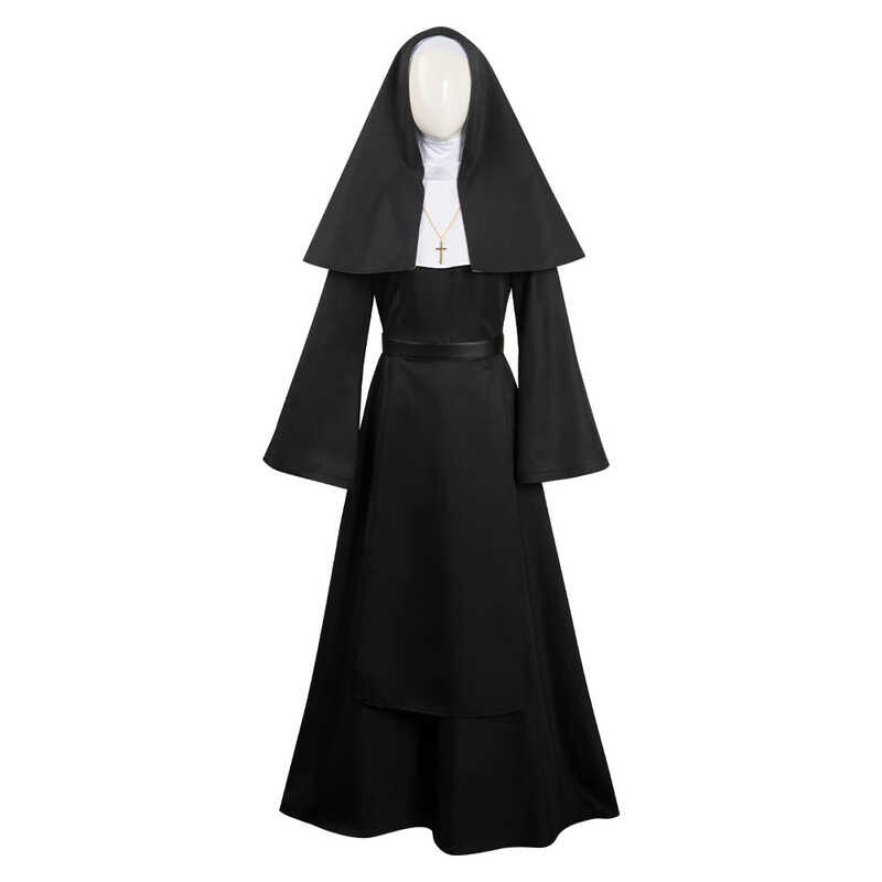 Medieval Nun Halloween For Women The Conjuring Cosplay Long Dress Adult ...