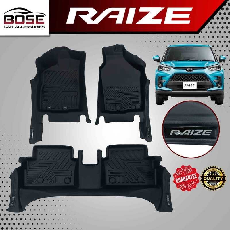 Black TPE Carbon Fiber / Diamond Deep Dish Matting Para Sa Toyota Raize ...