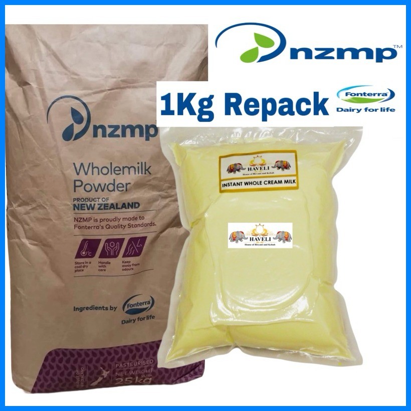 ۞ ☏ NZMP 1kg Instant Whole Cream Milk Powder From New Zealand Repack ...