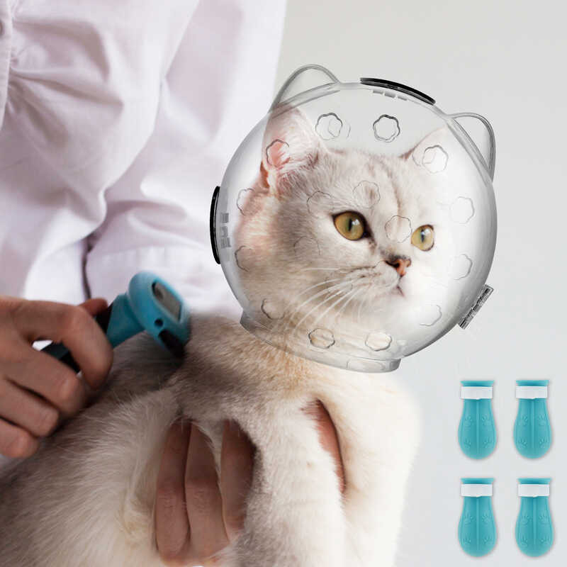 70 Anti-Bite Breathable Protective Mask Cover Muzzle Helmet Cat ...