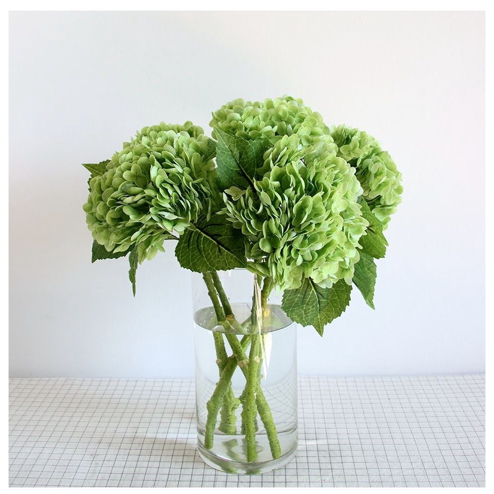 High-end hydrangea, simulated 3D single large hydrangea, moisturizing ...