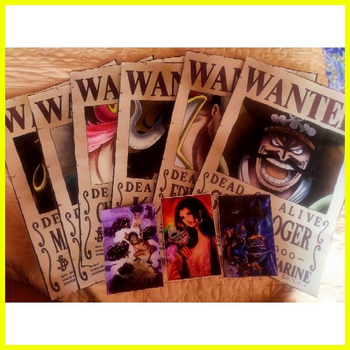 One Piece Bounty Poster Strawhat Crew & Yonko's Bounty Poster Sticker ...