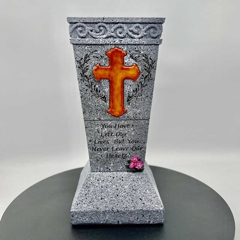 Solar LED Cemetery Vase For Artificial/Fresh-Wers Grave Wer Cross-Vase ...