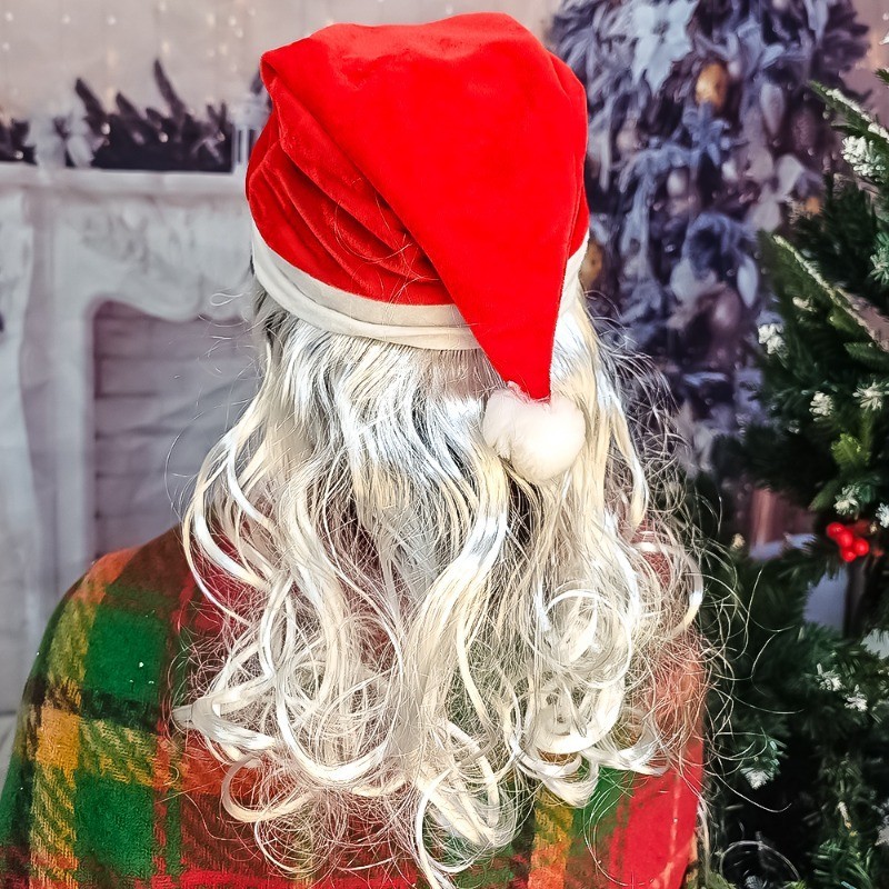 [ Featured ] Christmas Wig Beard Hat - Christmas Cosplay Decor Props ...