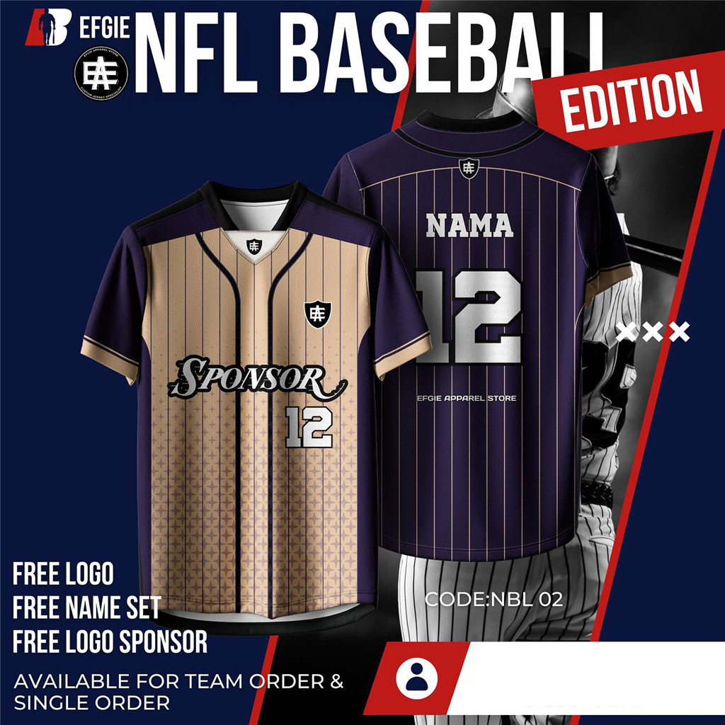 2024 NFL version jersey Baju T-shirt men's Pendek Lengan retro collar ...