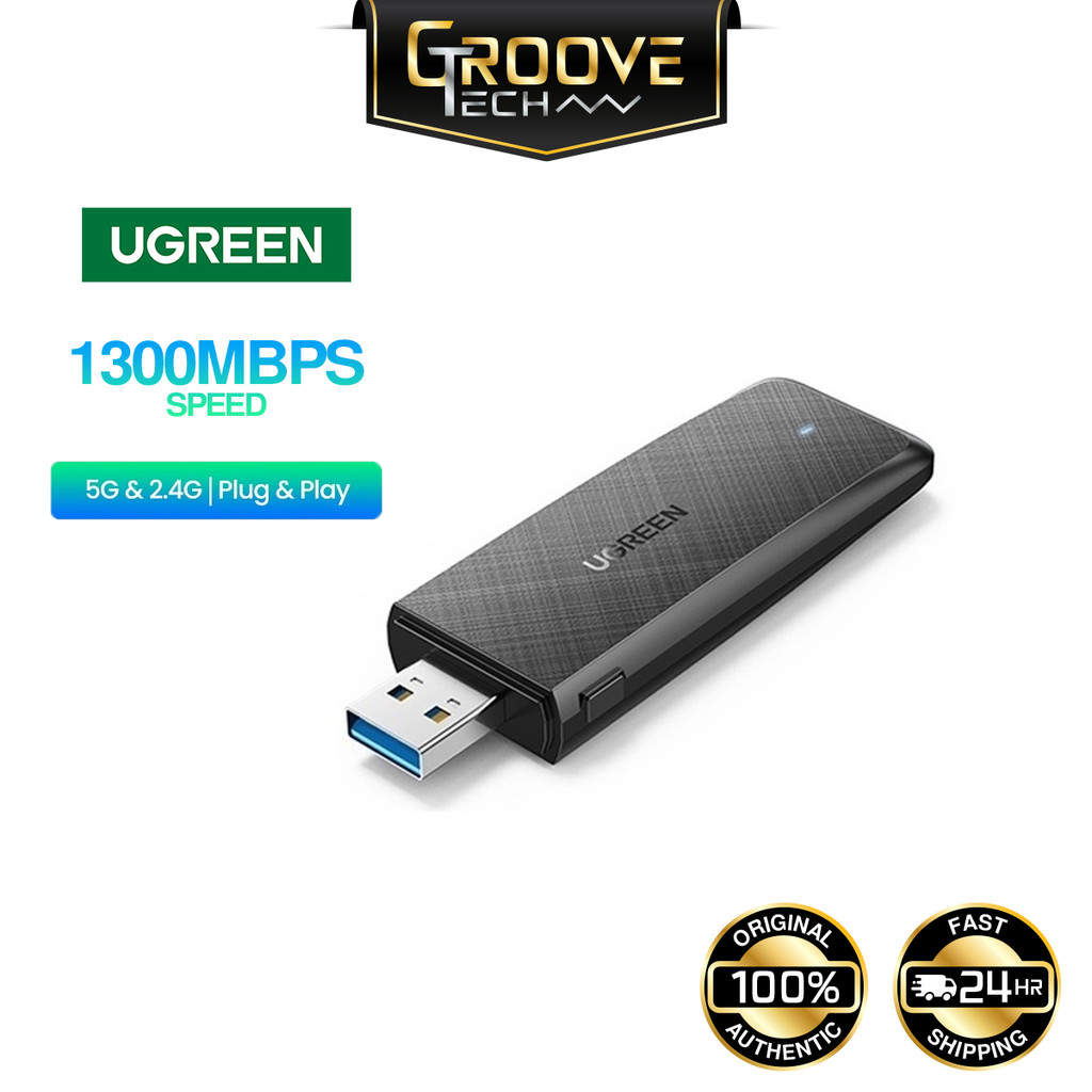 UGREEN AC1300 Wifi Adapter Wireless Adapter 1300Mbps 5Ghz & 2.4GHz Dual ...