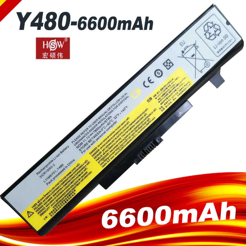 6600mAh Laptop Battery For Lenovo IdeaPad G480 G400 G485 G410 G500 G510 ...