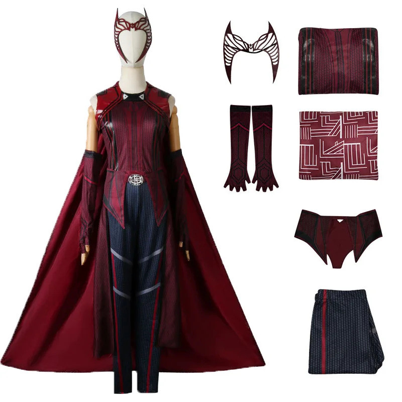 § Movie Scarlet Wanda Vision Cosplay For Women Witch Comic Con Carnival ...