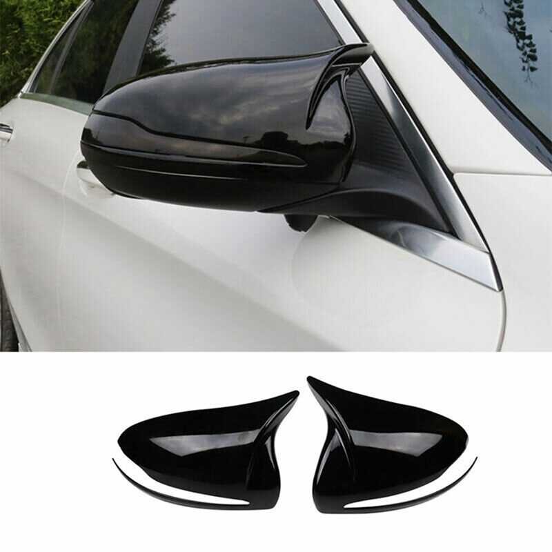 For Mercedes Benz W205 W213 W222 Gloss Black Horned Style Side Rear ...