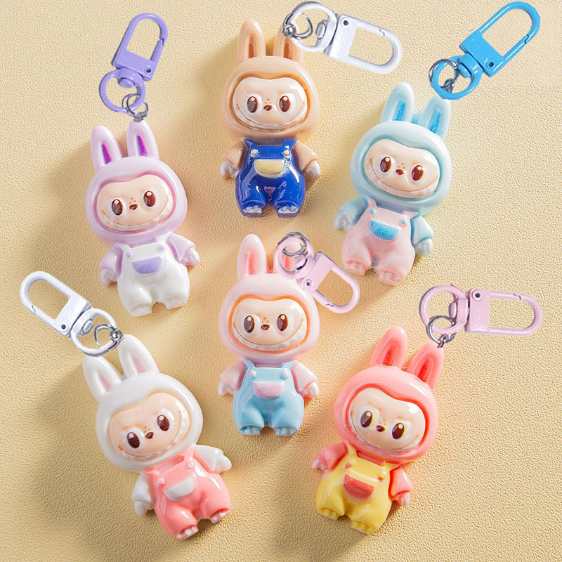 Cute Labubu Pendant Keychain Trend Key Chain Bag Hanging Ornaments ...