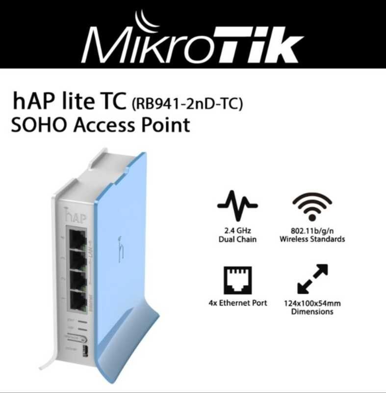 MIKROTIK Haplite Rb941 2Nd TC Hap Lite Router With Wifi For Hotspot ...