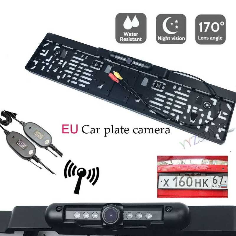 A New Arrival Wirless Euro Car License Plate Frame Holder Rear View ...