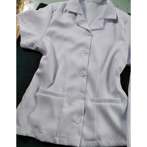 White Sports Collar Uniform (Top only) | Shopee Philippines