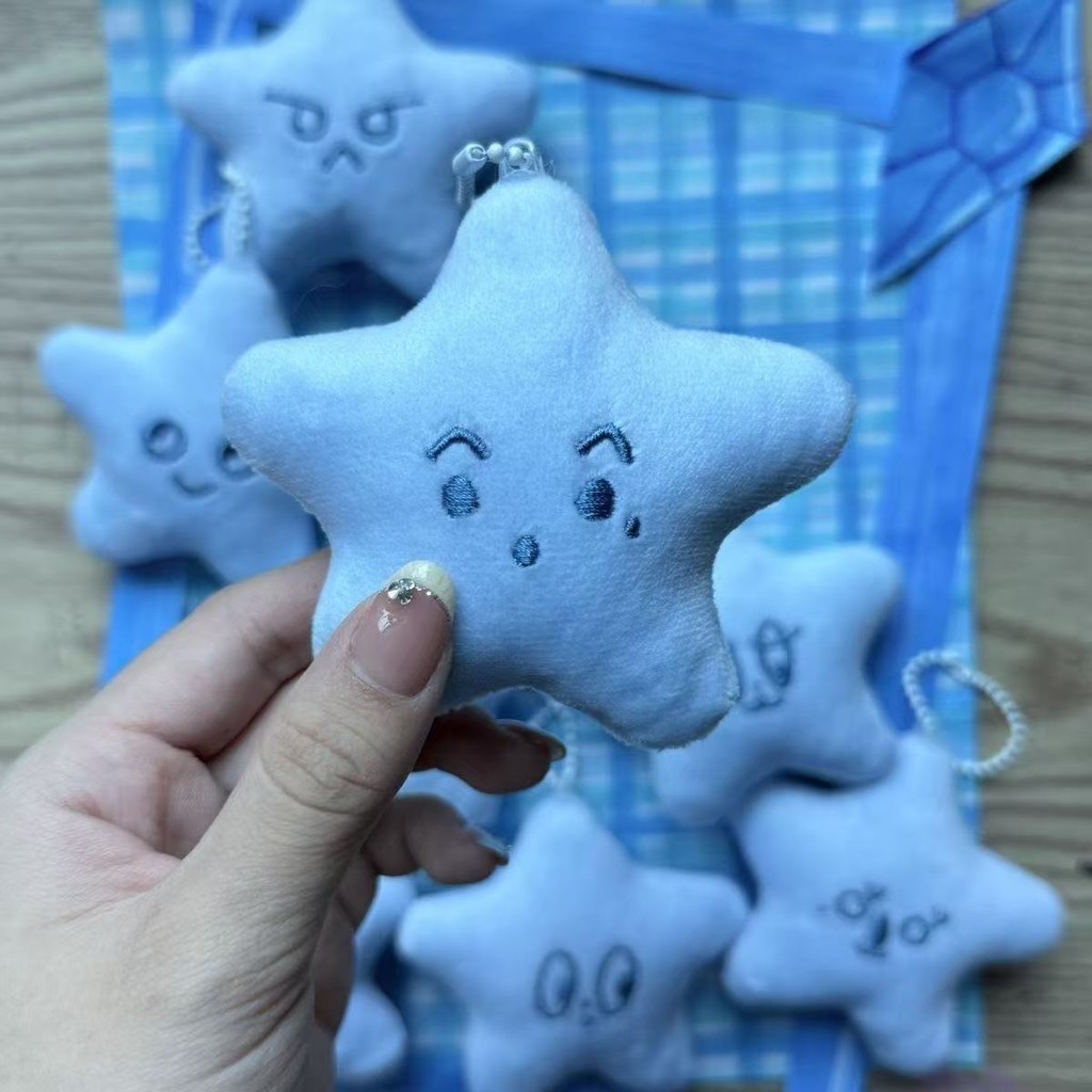Kpop Idol NCT 127 Blue Starfish Doll Keyring Plush Pentagonal Star ...