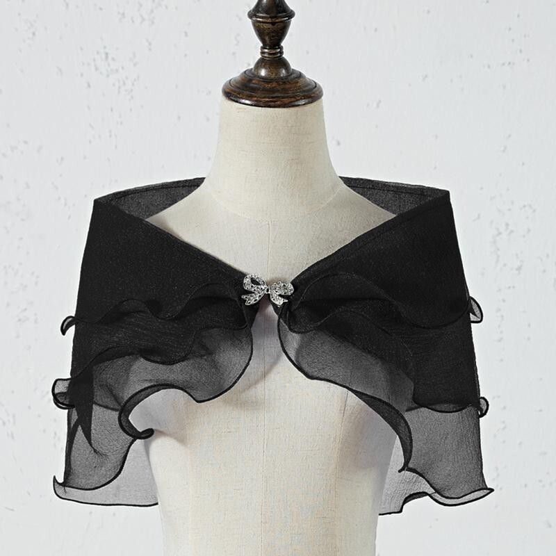 【In Stock】 Evening Dress Cover Up Glittering Bow Shawl Batwing Sleeve ...