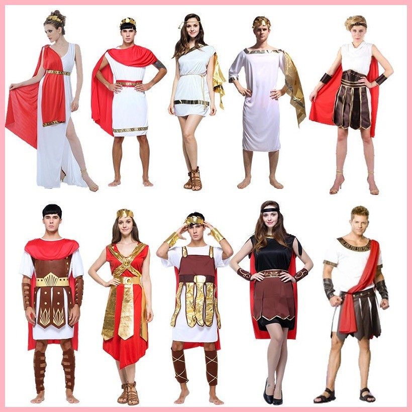 Halloween Adult Ancient Roman Costume cosplay Samurai Clothes Men Women ...
