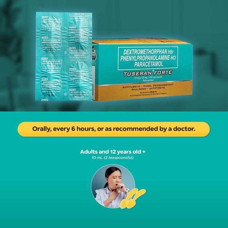 Unilab Tuseran Forte 20 Tablets - Medicine for Relief from Non-Stop ...