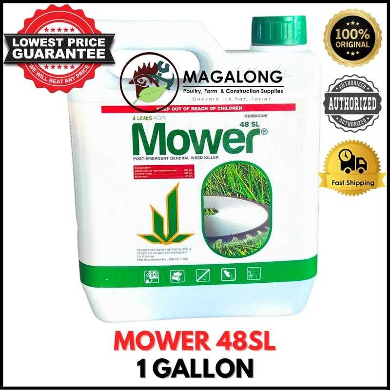 MOWER 48Sl GLYPHOSATE HERBICIDE BY LEADS AGRI - 1 GALLON Post-Emergent ...