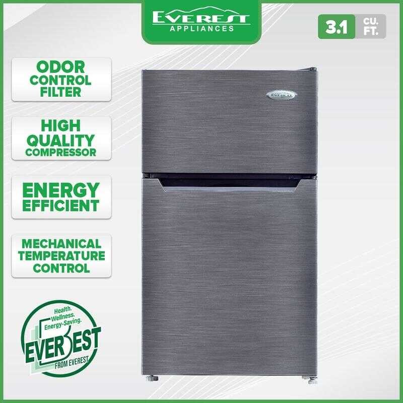 Everest Two Door Refrigerator 3.1 Cu Ft., Manual Defrost Non-Inverter ...
