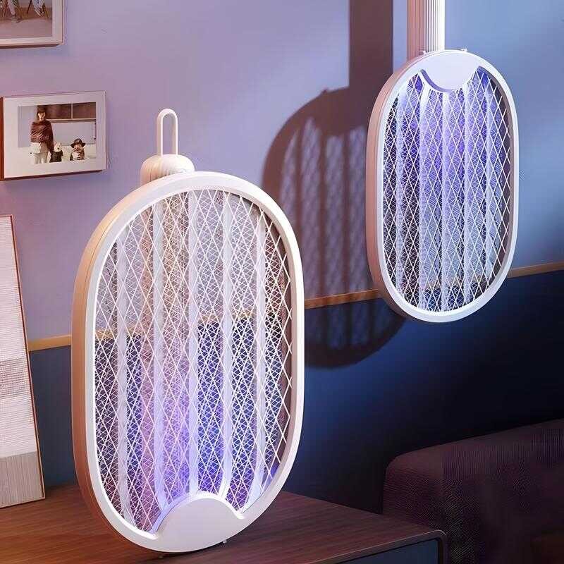 Mosquito Killer Portable Electric Racket Foldable 2In1 Rechargeable ...