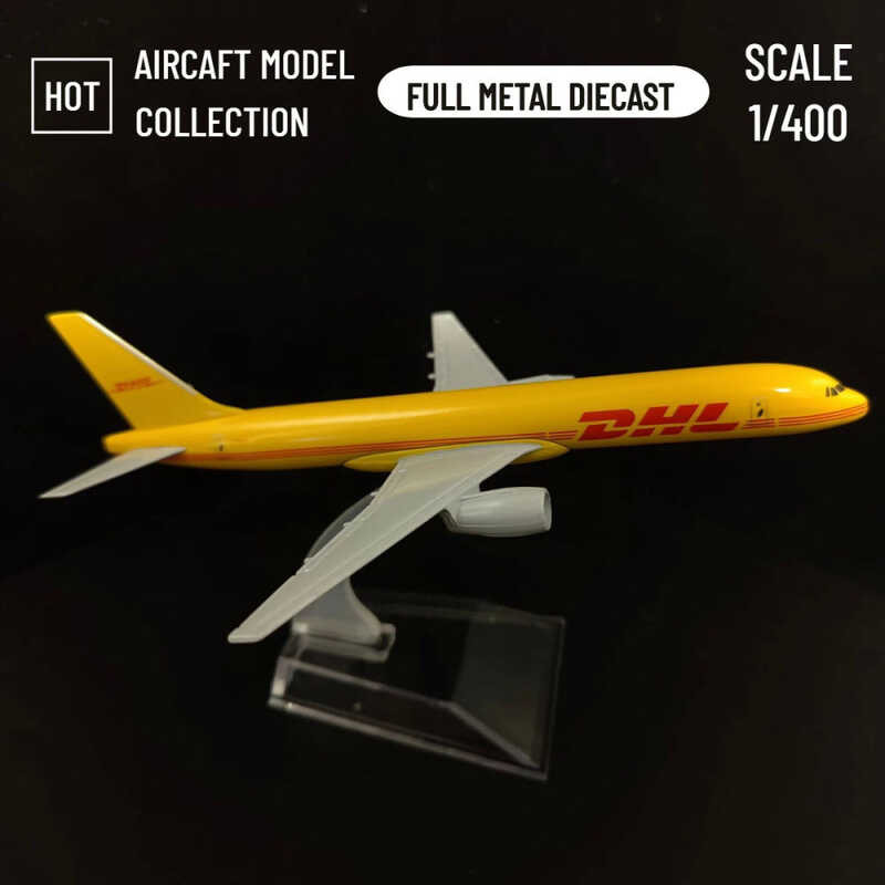 Xj Scale 1:400 Metal Aircraft DHL Boeing 757 Airplane Diecast Model ...