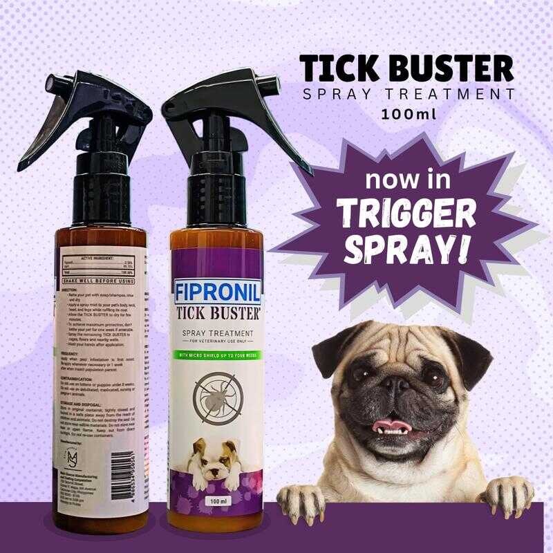 Tick Buster Fipronil Spray Treatment 100Ml (Anti Ticks, Fleas And Lice ...