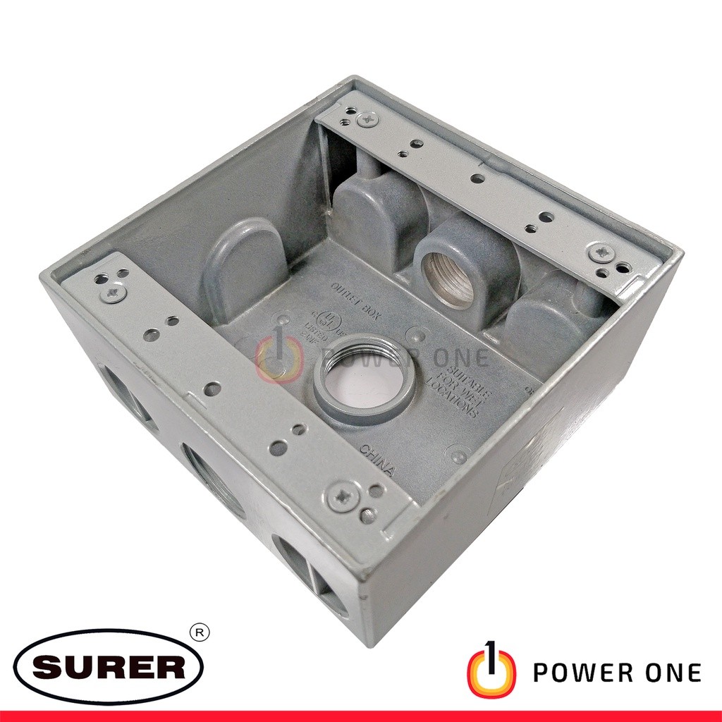 Surer 1150 2 Gang Utility Box, Three 3/4" Holes | Shopee Philippines