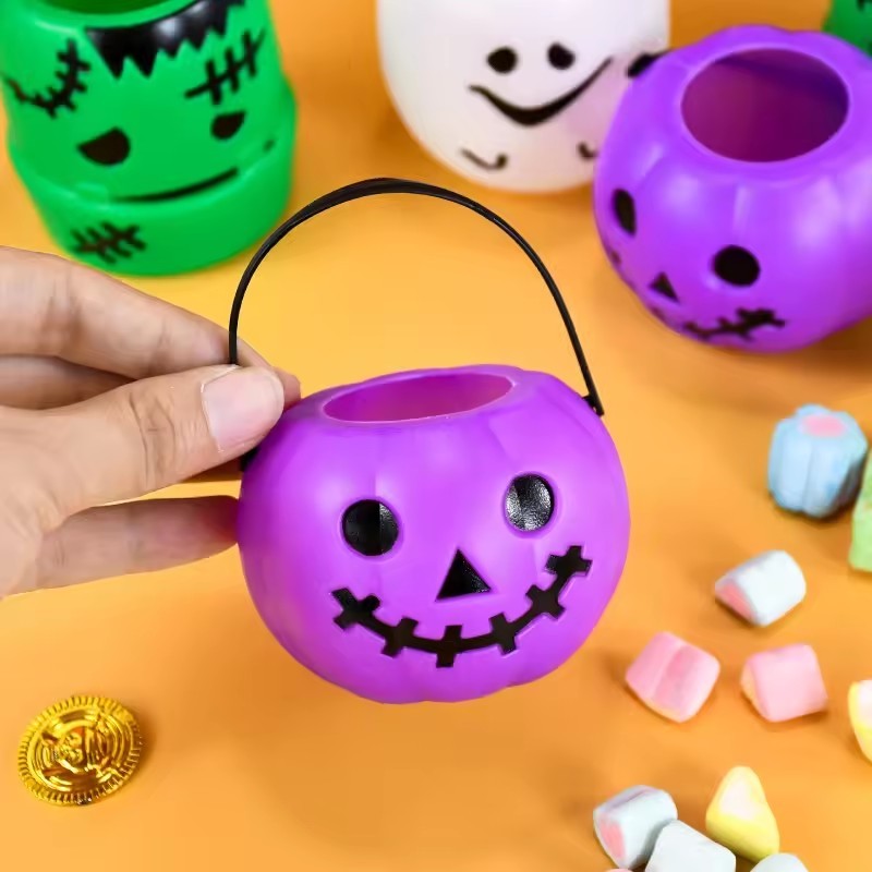 Halloween Treat Buckets Pumpkin Ghost Candy Mini Bucket Trick Or Treat ...