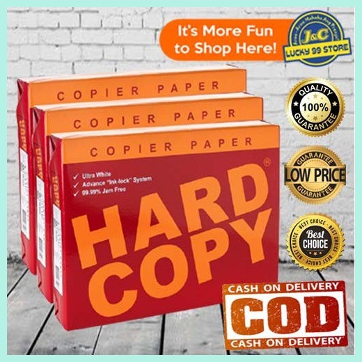 Hard Copy Bond Paper Short Letter A4 Long Legal Size 70gsm Sub20 500 ...