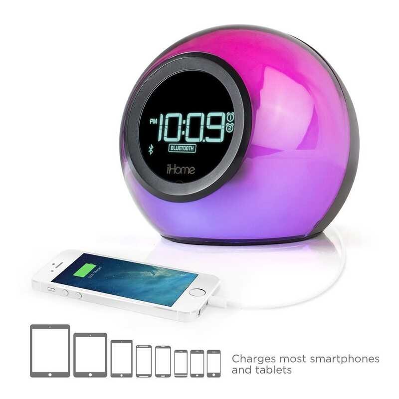 American Original iHome FM Radio Portable Color Changing Bluetooth ...