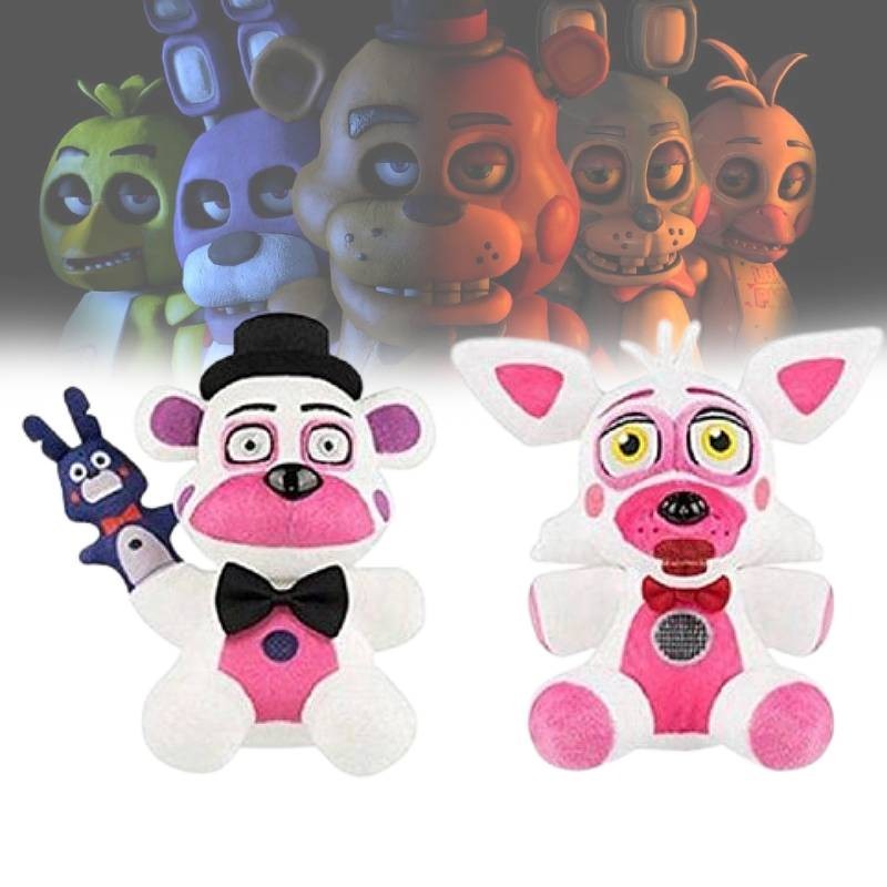 Charming Sundrop Fnaf Security Breach Boss Moon Sun Plush Toy Fox White ...