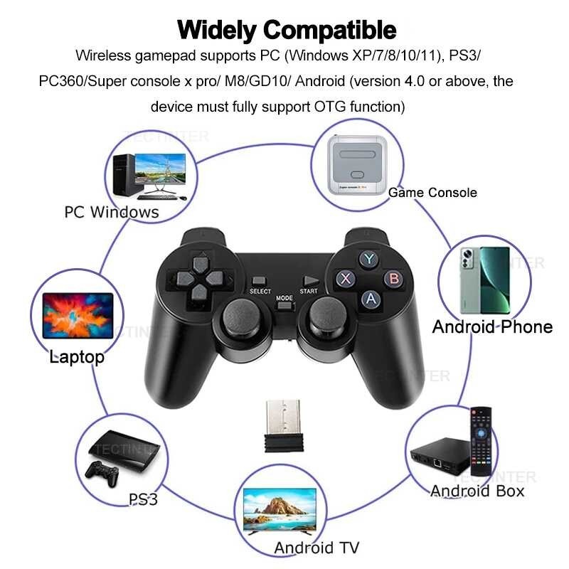 2.4G Wireless Game Controller Ps3 Remote Gamepad Joystick Para Android ...