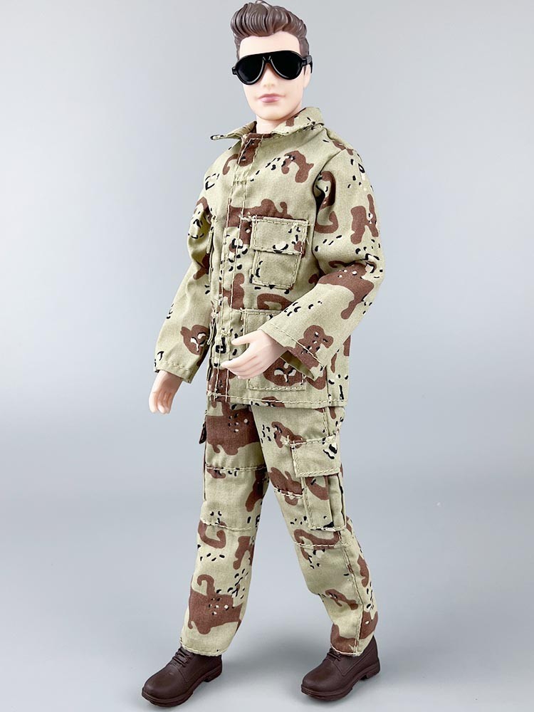 Army Soldier Cosplay 1/6 Boy Doll Clothes For Ken Doll Coat & Trousers ...