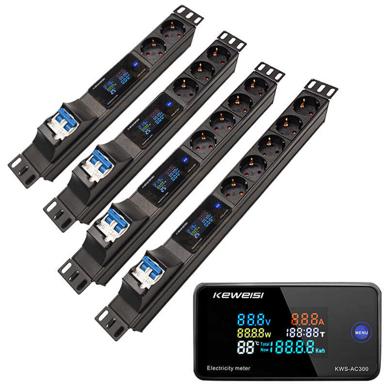 Cabinet Rack Wall Mount PDU Strip Power Distribution Unit 2-8 European ...