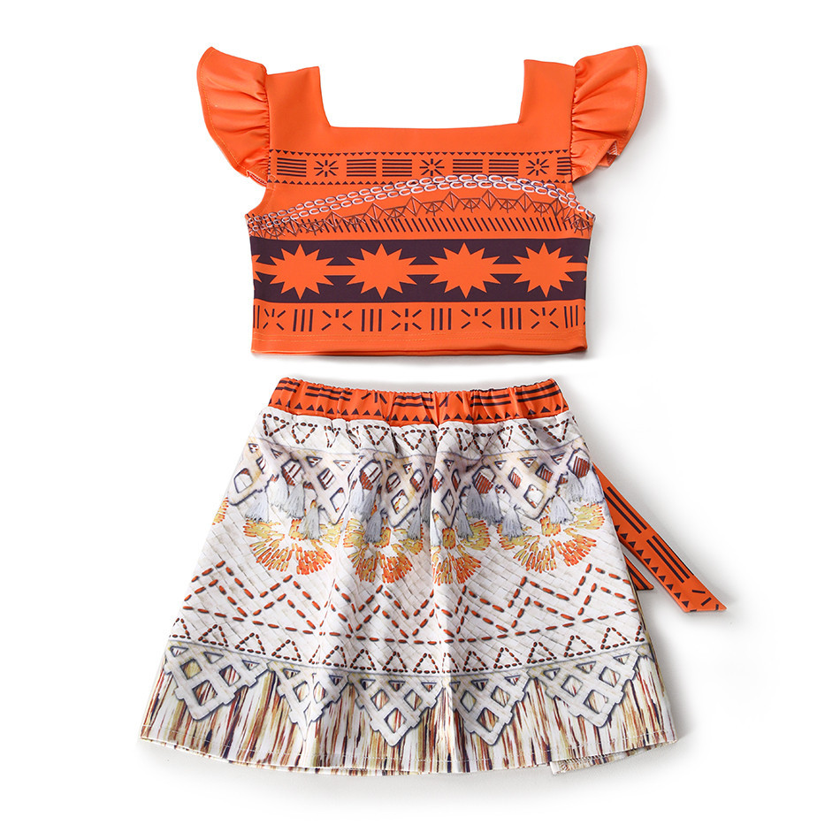 2024 New Style Ready Stock Moana Dress for Kids Cosplay Costume Girls ...