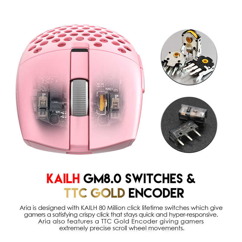 COD Fantech Aria Xd7 Sakura Pro Wireless Gaming Mouse Super Lightweight ...