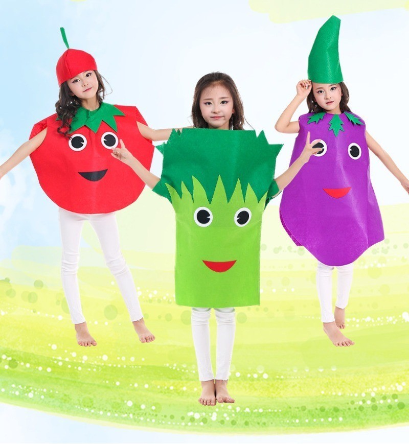 Nutrition Month Costume for Girls Fruit Strawberry Costumes Halloween Cosplay Costume for Kids ...