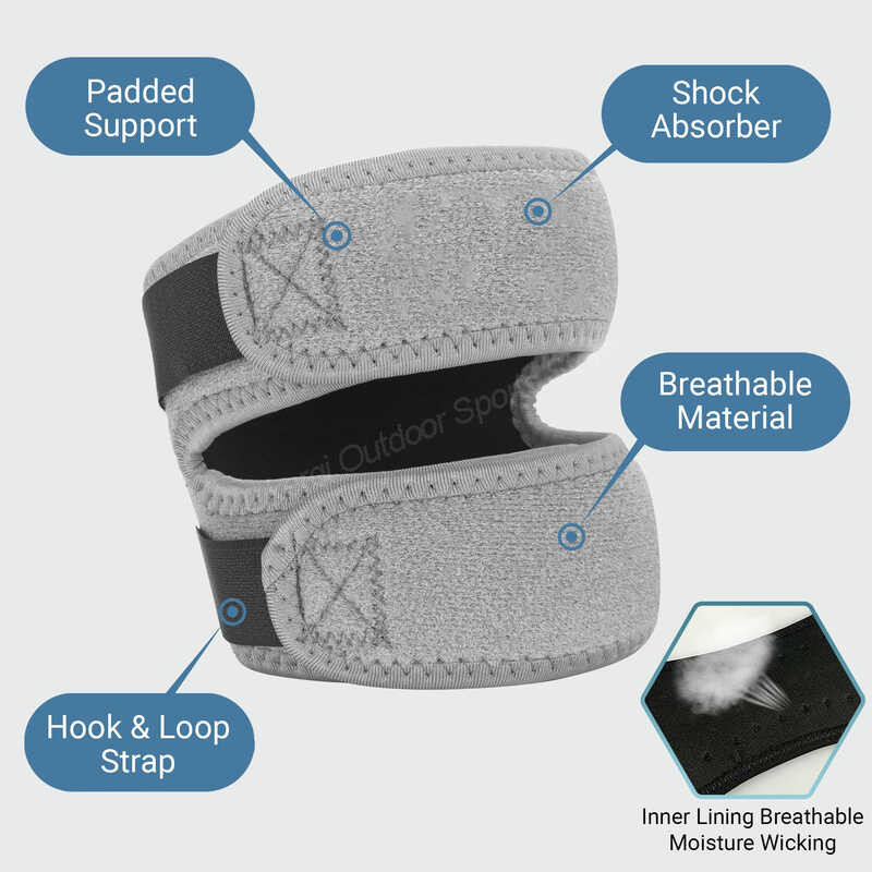 ☯ 1Pc EVA Strap X-Pressurized Patella Double Patellar Kneepad Tendon ...