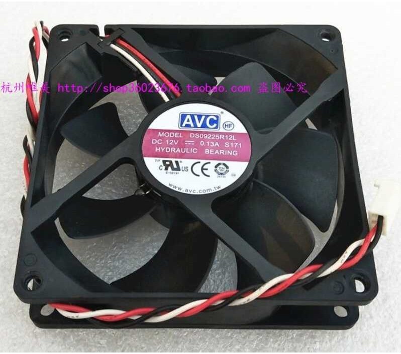 AVC New 9025 9Cm Chassis Fan Lenovo With Metal Mesh Air Guide Cover 3-Wire Silent 12V 0.13A ...