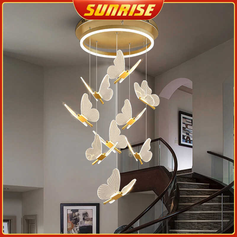 Buhay Nordic Pendant Modernong Duplex Hagdanan Ilawan LED Bahay Silid ... Buhay Nordic Pendant Modernong Duplex Hagdanan Ilawan LED Bahay Silid ...