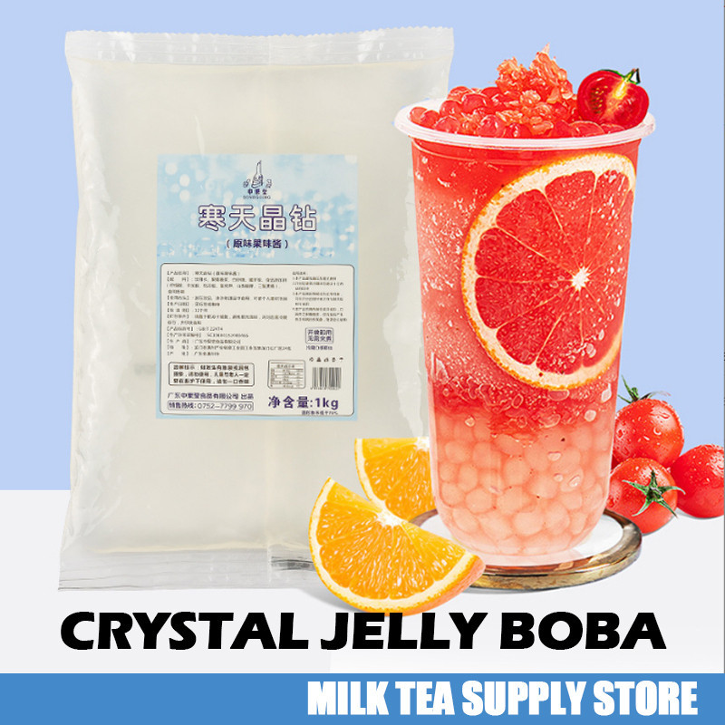1kg Crystal Boba Crystal Jelly boba Pack Sinkers For Milktea Fruit Tea ...