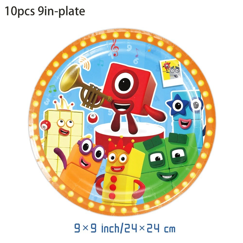 numberblocks Birthday Theme Party Decoration Tableware Paper Cup ...