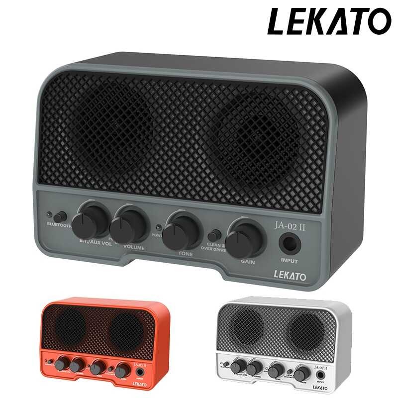 Mini Rechargeable LEKATO Electric Guitar Amp Clean & Overdrive Effects ...