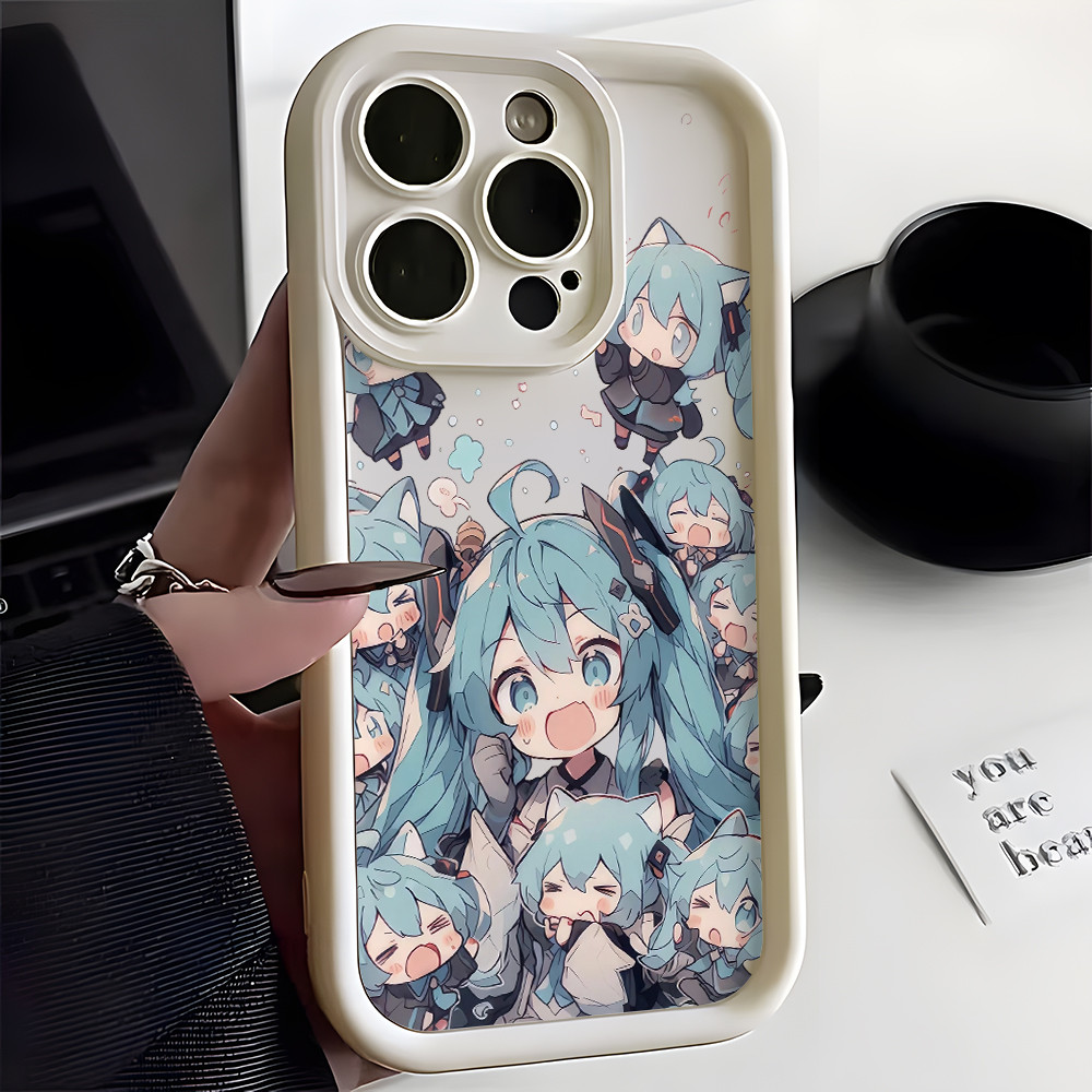 Cute Hatsune Miku Phone Case for iPhone 16 15 14 Plus 13 12 Mini 11 Pro ...