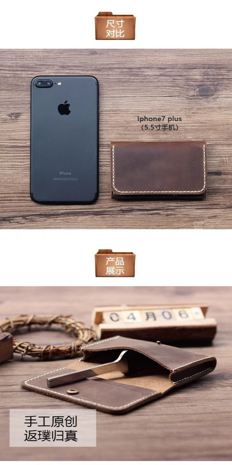 Card Holder Men's Snap Button Simple Large-Capacity Small All-in-One ...
