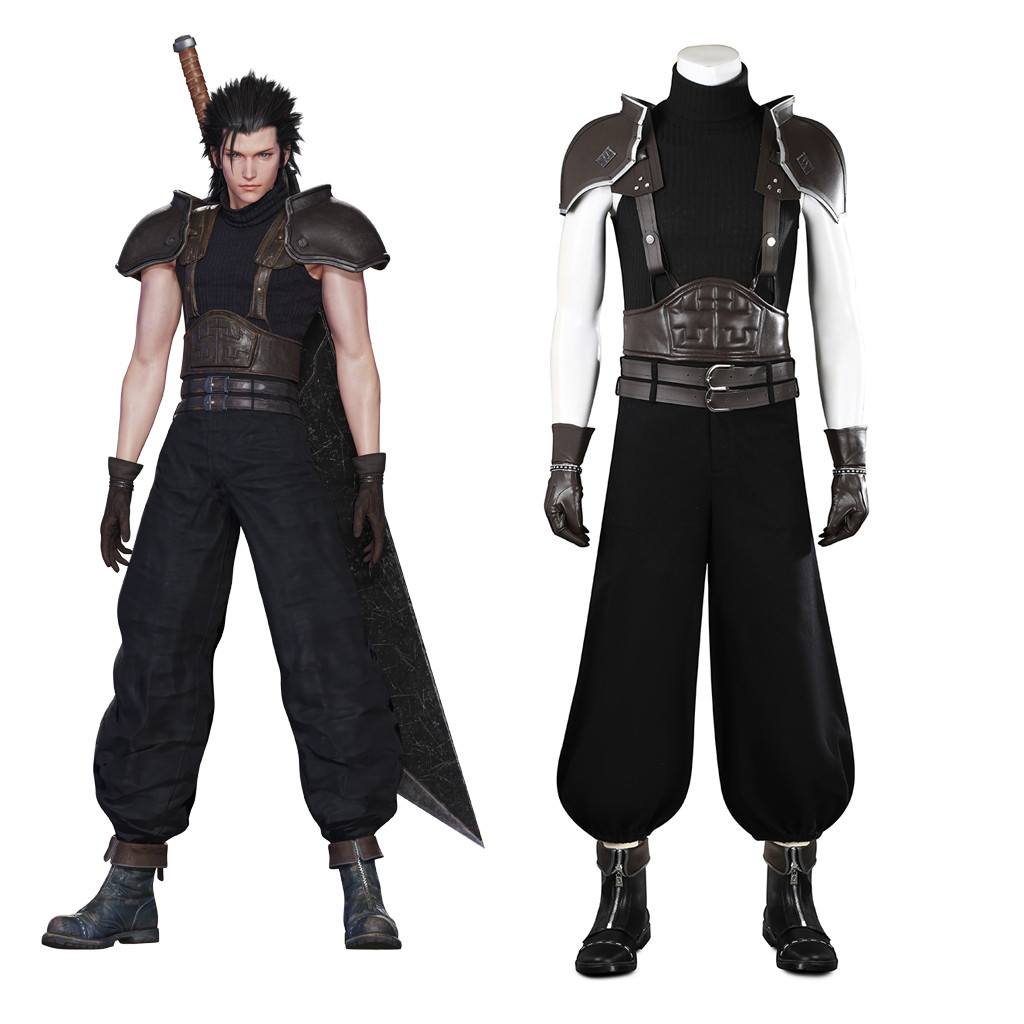 § Cosplay Costume Ff7 Game Uniforms Zack Fair New Full Set With Shoes ...