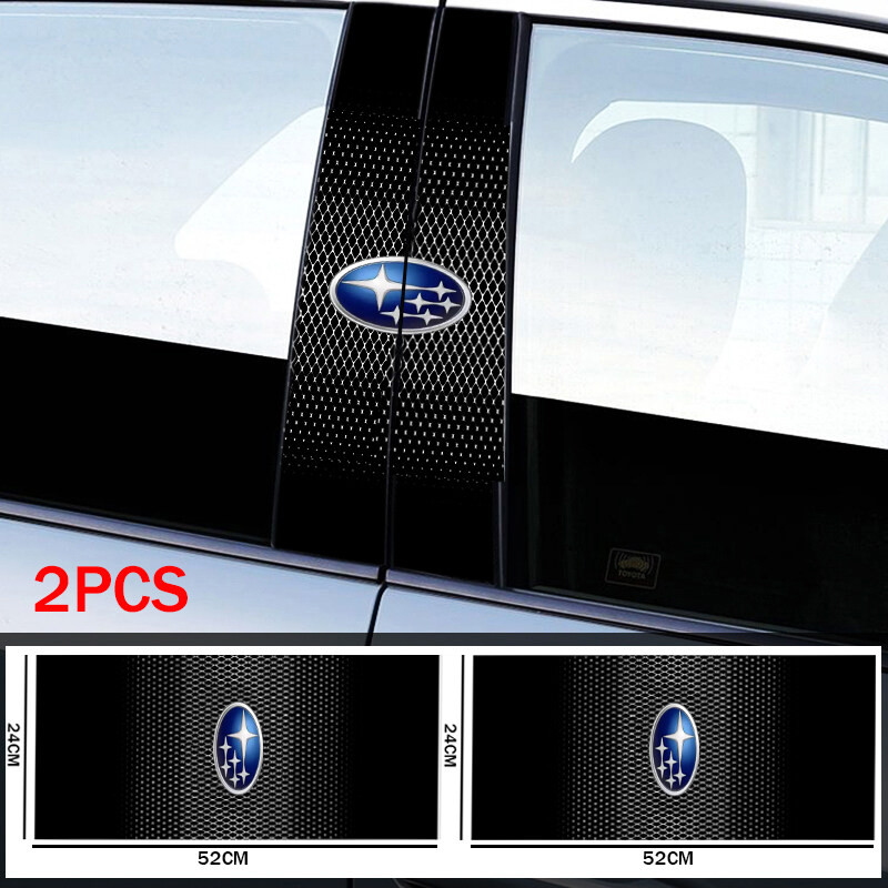 2PCS Car Center pillar sticker Window B-pillars Sticker PET Vinyl ...