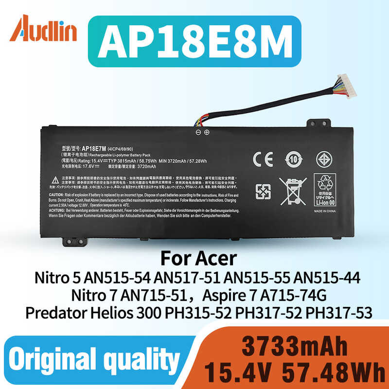 Ap18e8m Ap18e7m Battery For Acer 5 An515-54 An517-51 An515-55 An515-44 ...
