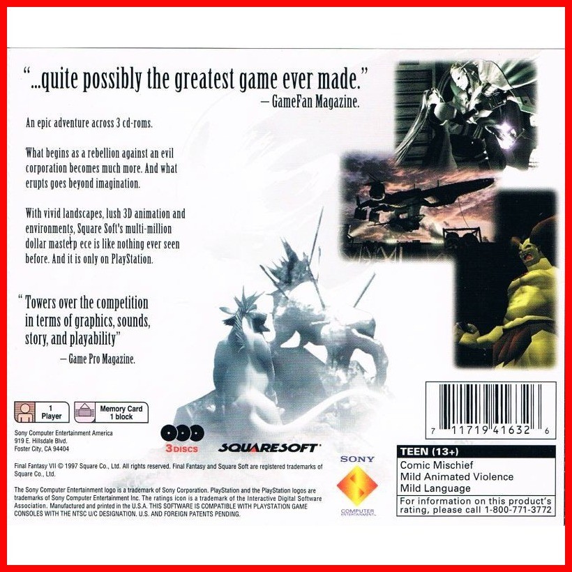 ♀ PS1 | FF7 | Final Fantasy VII | PS1 Game | Playstation | Shopee ...