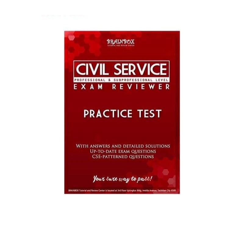 Civil Service Exam Reviewer for Professional & Sub-professional level ...